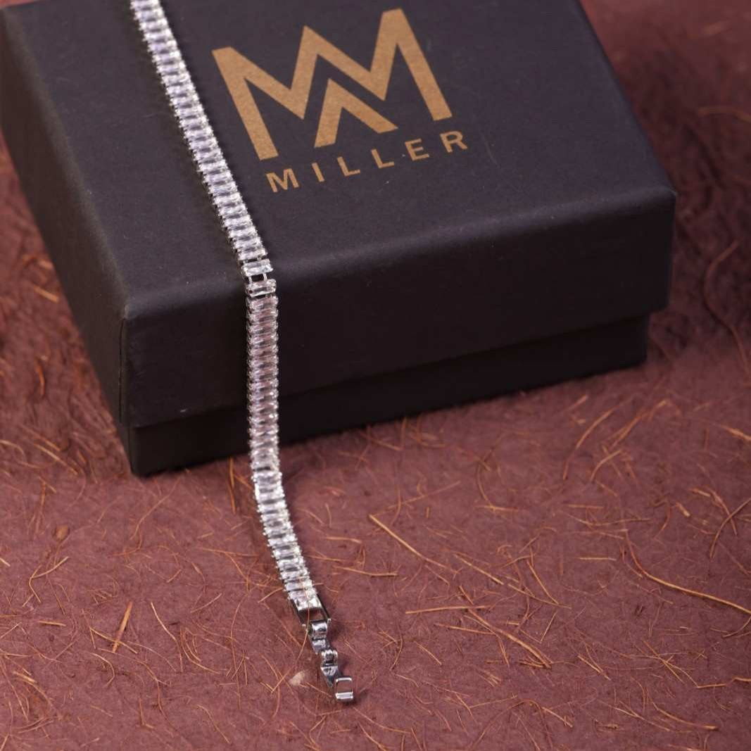 5mm White Silver-Plated Tennis Bracelet – MILLER